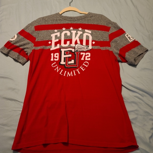 Ecko Unlimited | Shirts | Ecko Unlimited Large Red And Gray | Poshmark